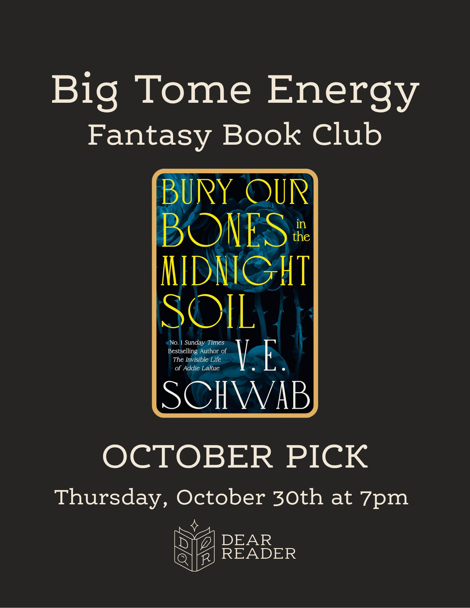 Big Tome Energy - October Pick – Dear Reader Books & Stationery